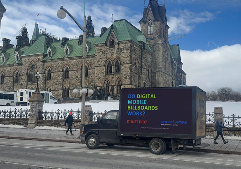 Grow More Mobile LED Billboard Advertising Truck in Ottawa, ON